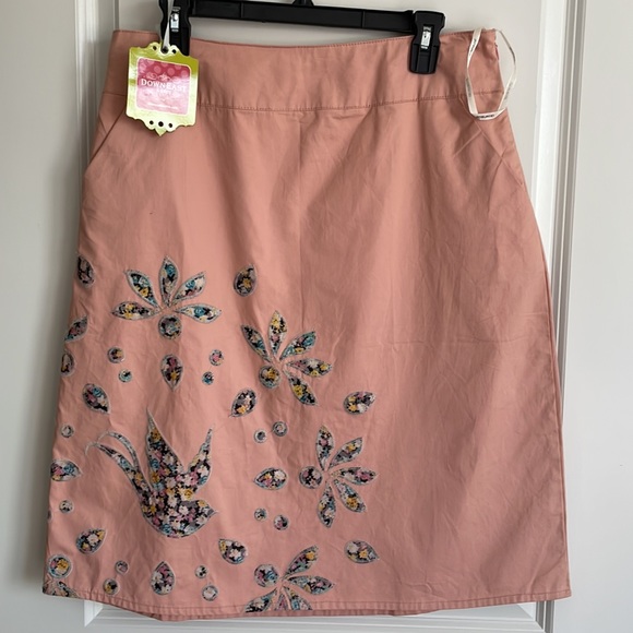 DownEast | Skirts | Downeast Basics Peachy Pink Appliqu Pinwheel Skirt ...